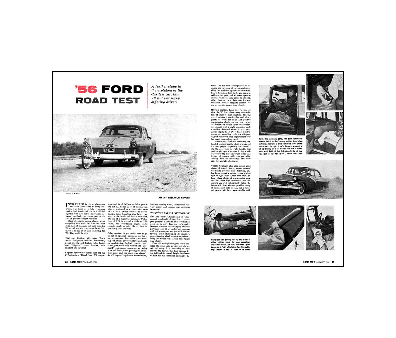 1956 Ford Fairlane V-8 Road Test - Motor Trend Magazine - Over-Drive ...