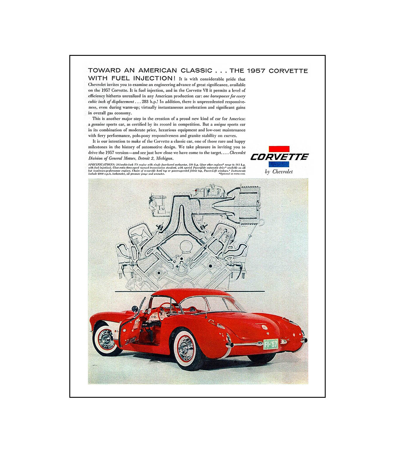 1957 Chevrolet Corvette Print Ads - Over-Drive Magazine
