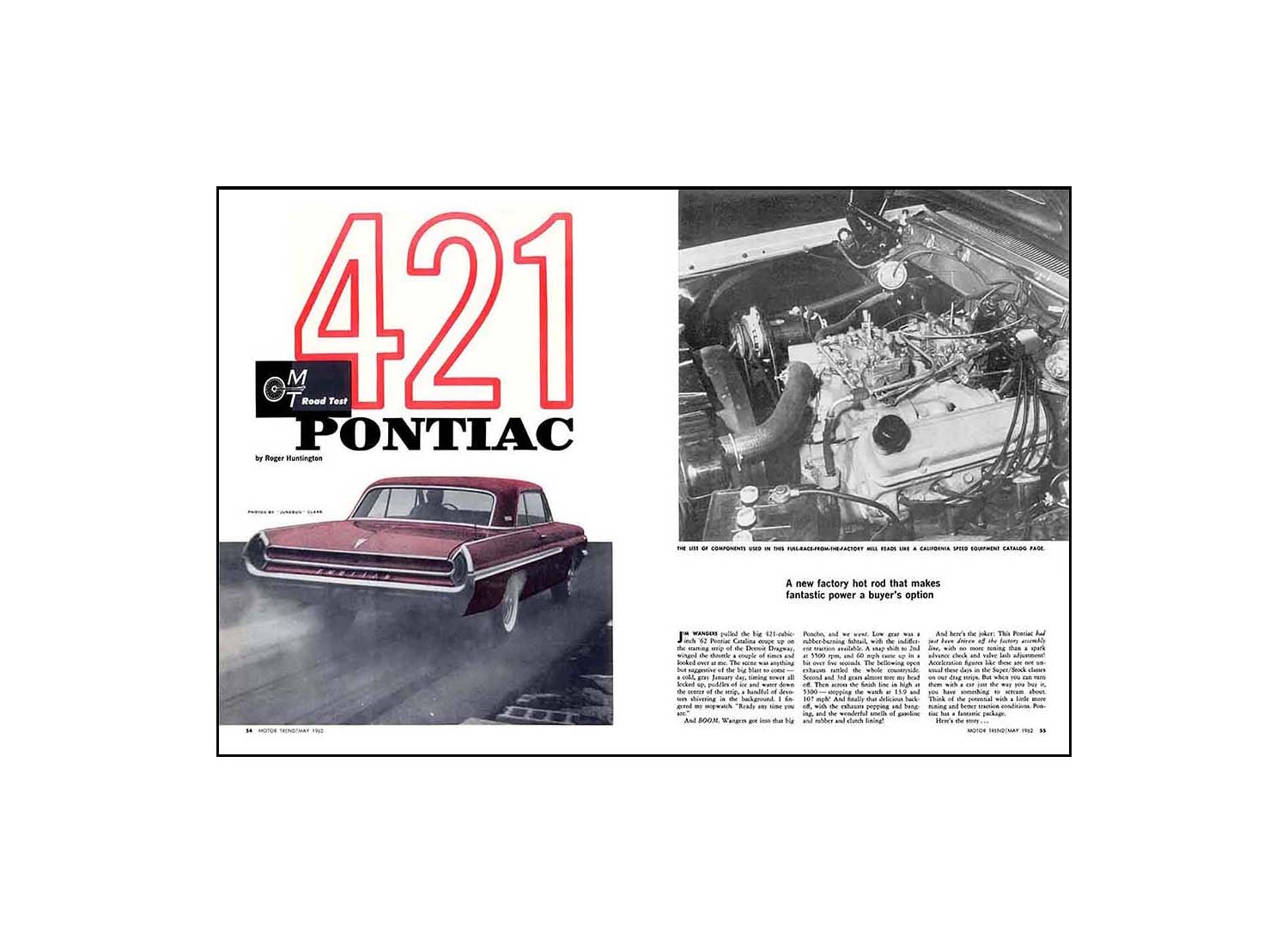 1962 Pontiac Catalina 421 Drag Test - Motor Trend Magazine - Over-Drive ...
