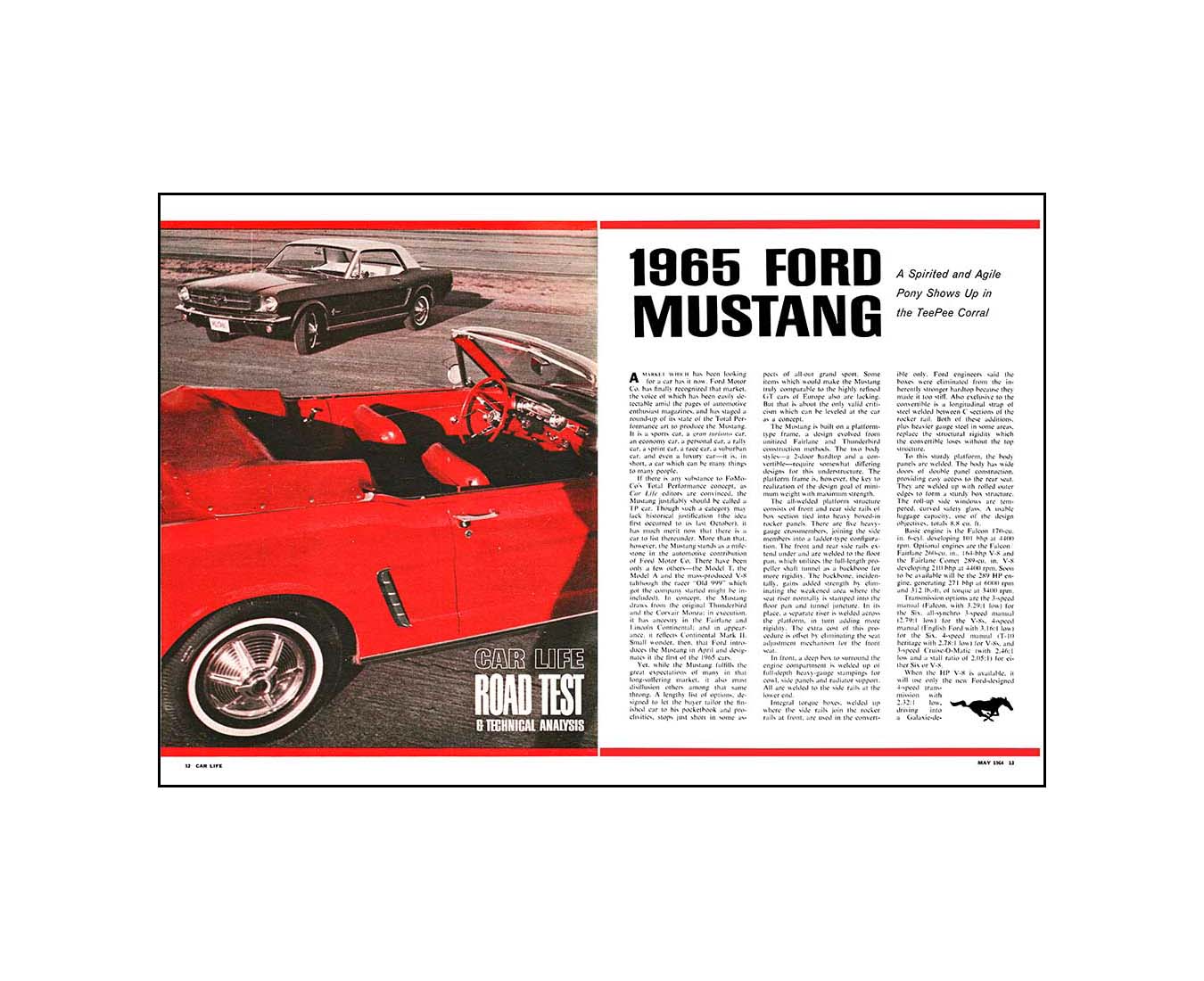 1964 Ford Mustang Intro and Road Test - Car Life Magazine - Over-Drive ...