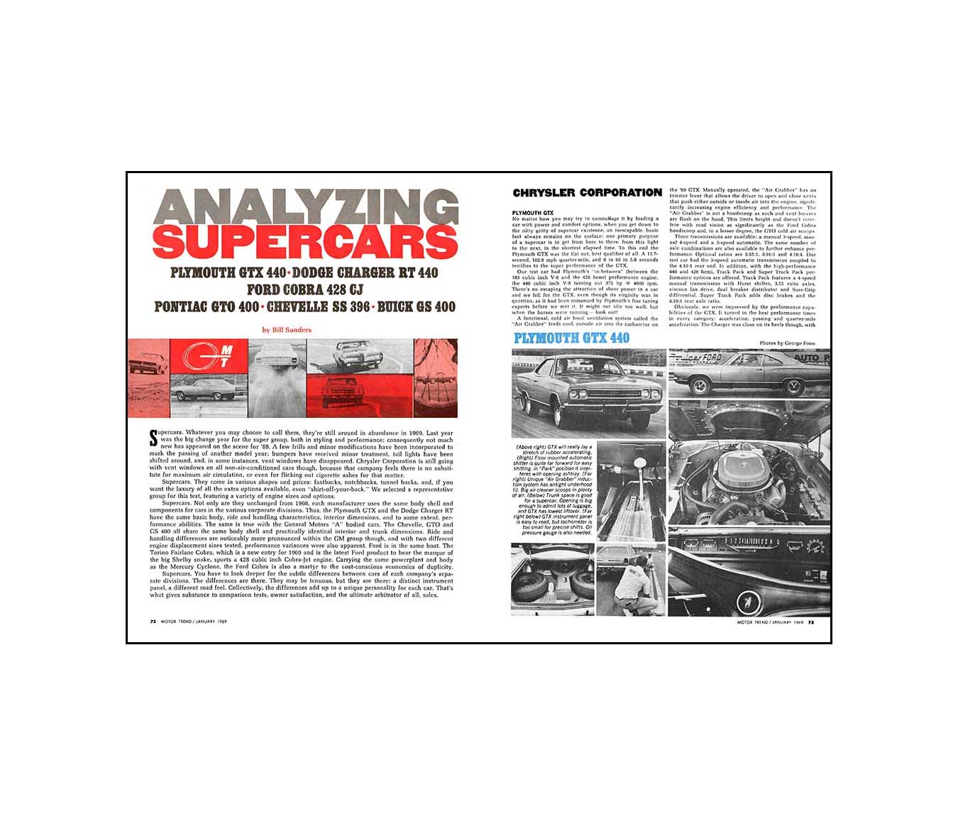 1969 Pontiac GTO and 4 others Road Test - Motor Trend Magazine - Over ...