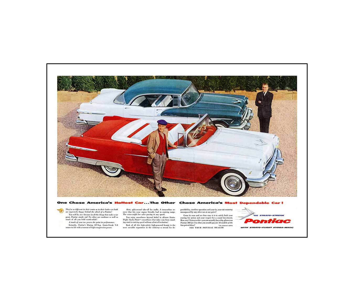 1956 Pontiac Landscape Print Ads - Over-Drive Magazine