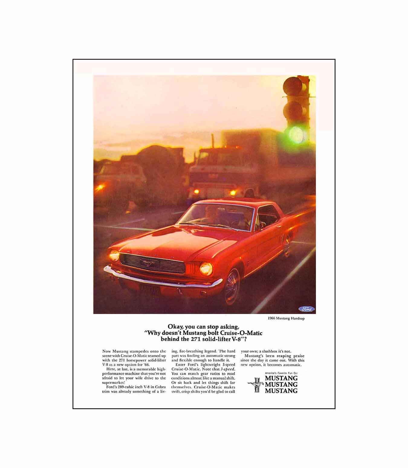 1966 Ford Mustang Portrait Print Ads - Over-Drive Magazine