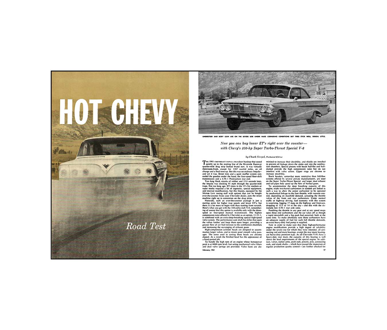1961 Chevrolet Impala 348 CID 350 HP Road Test - Motor Life Magazine ...