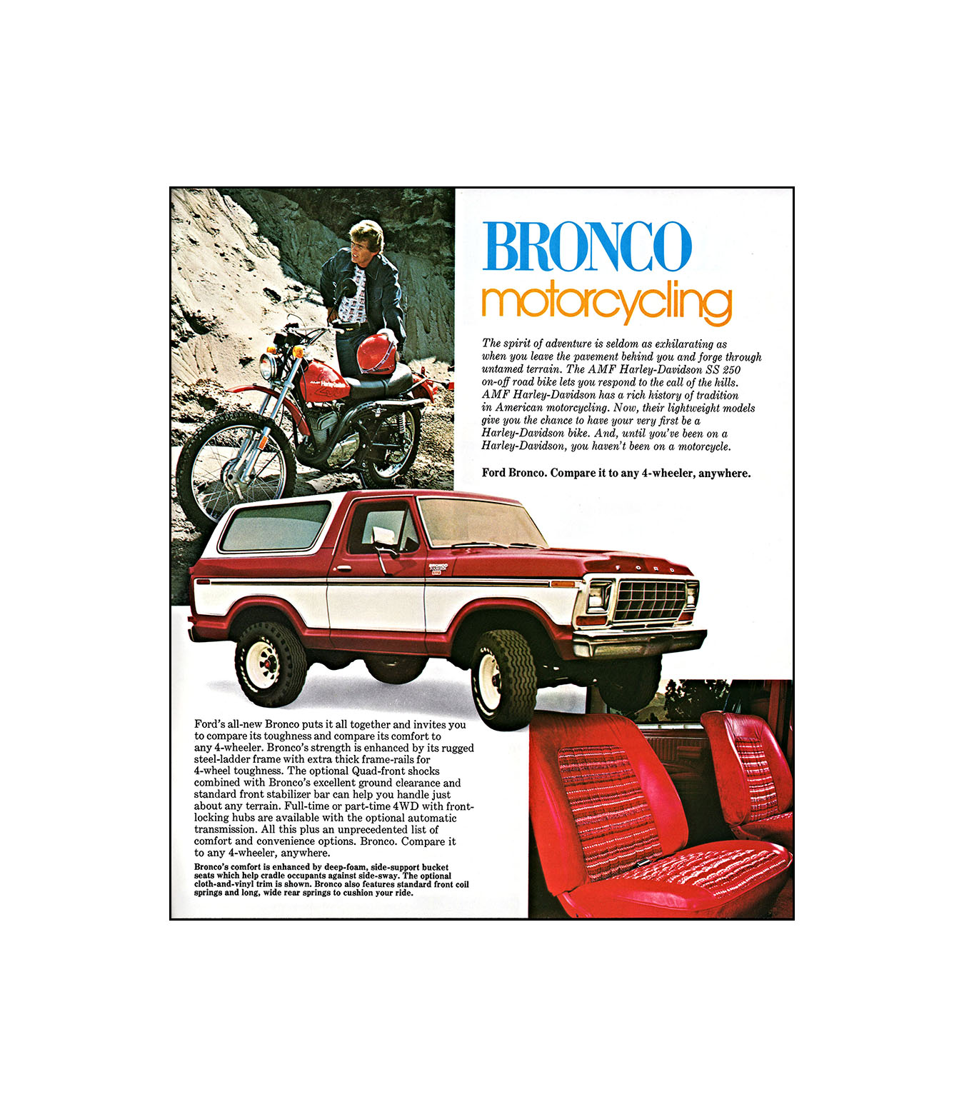 1978 Ford Bronco Portrait Print Ads - Over-Drive Magazine