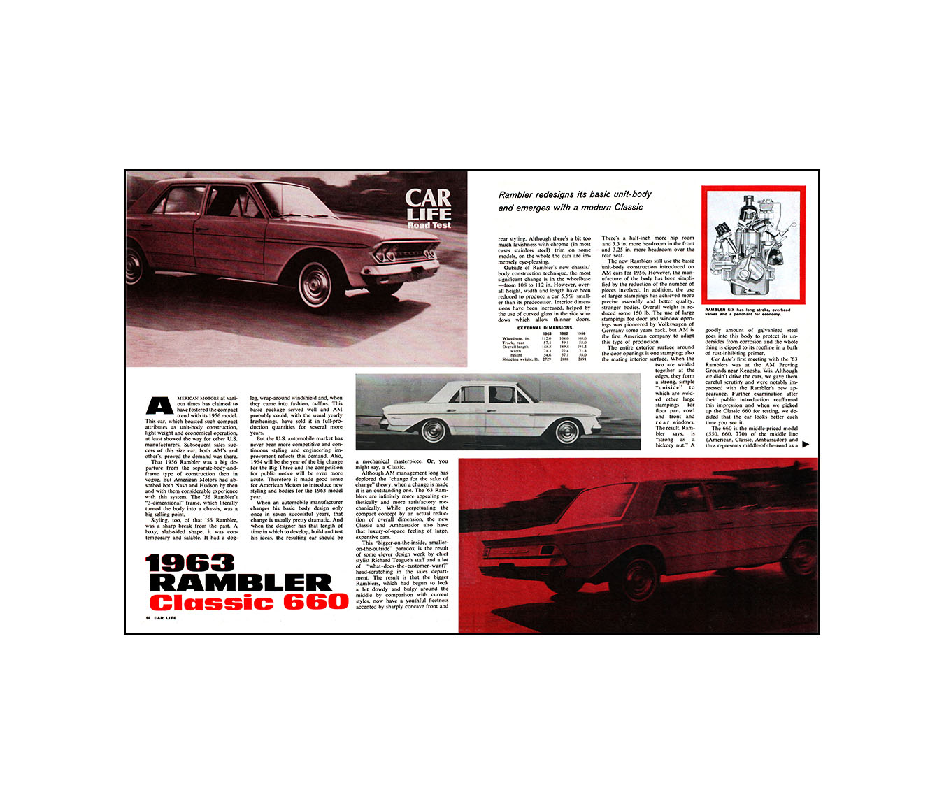 1963 Rambler Classic 660 I-6 Road Test - Car Life Magazine - Over-Drive ...