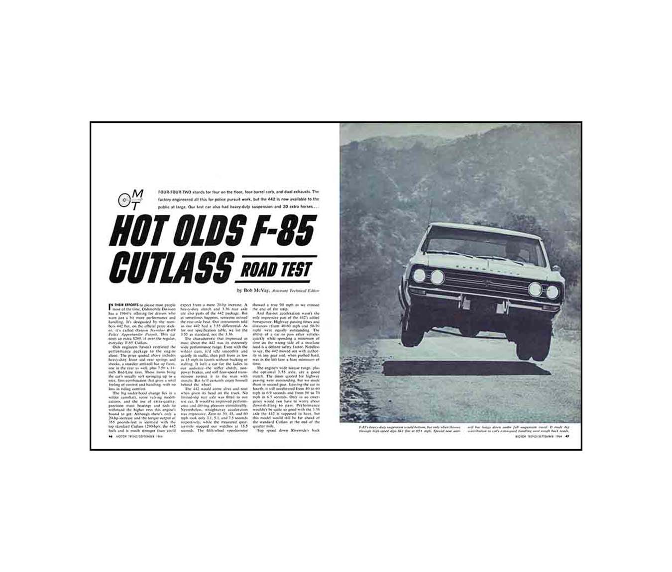 1964 Oldsmobile 442 Road Test - Motor Trend Magazine - Over-Drive Magazine