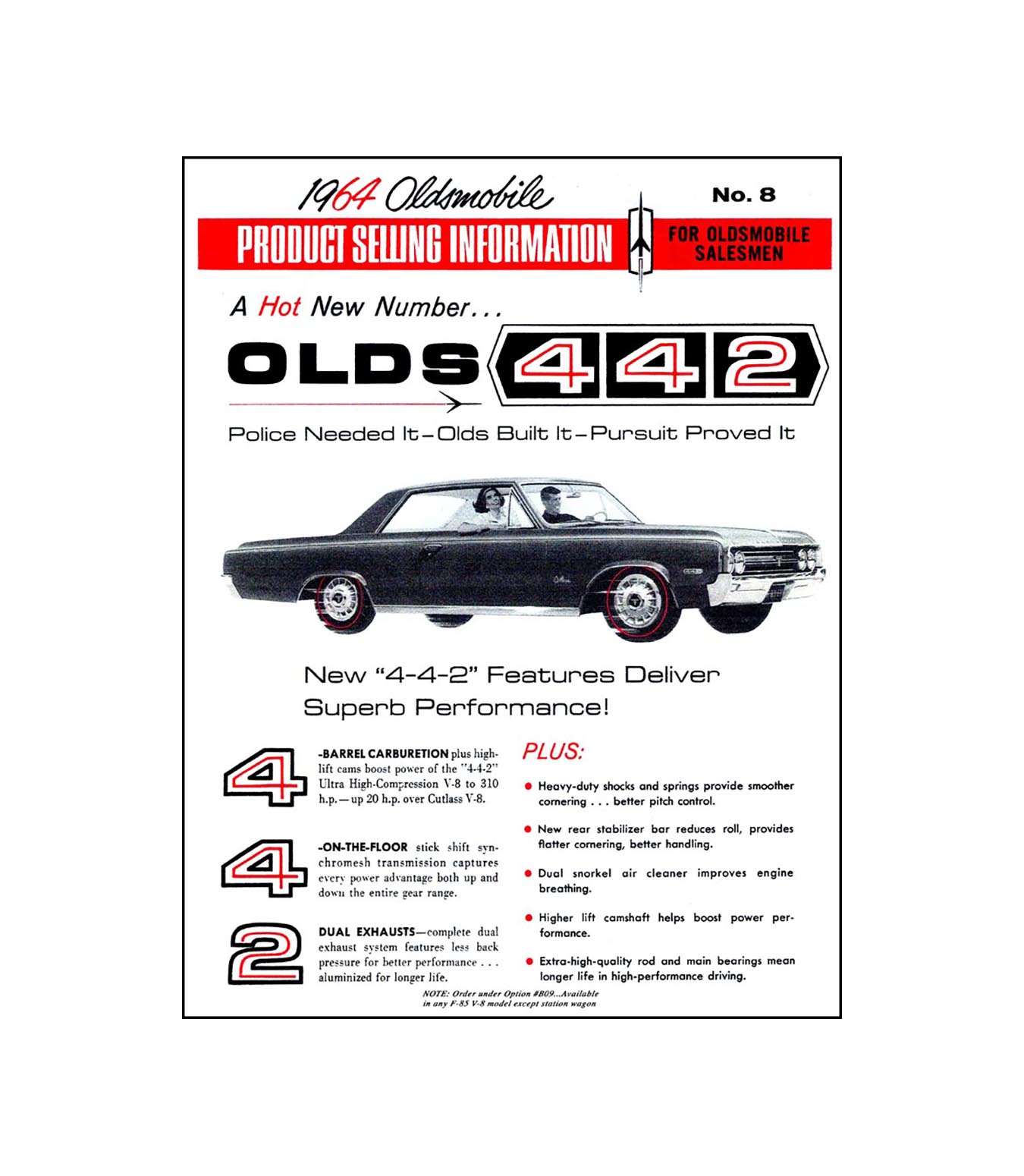 1964 Oldsmobile 442 "Facts" Brochure - Over-Drive Magazine