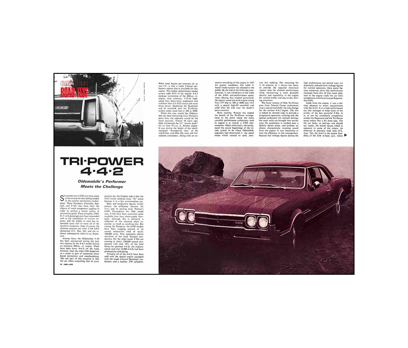 1966 Oldsmobile 442 Tri-Carb Road Test - Car Life Magazine - Over-Drive ...