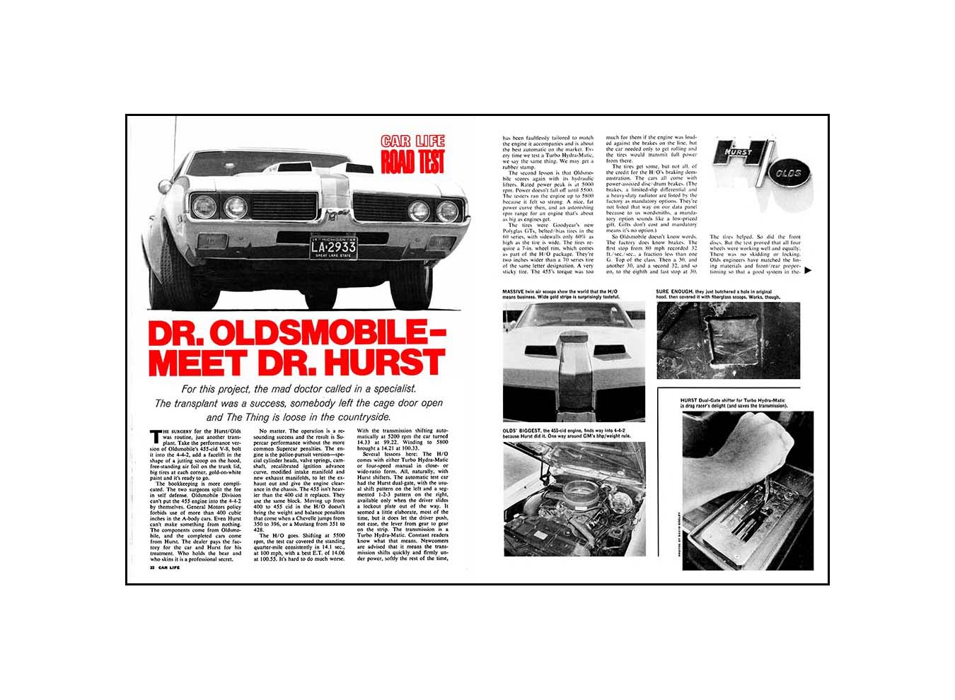 1969 Oldsmobile Hurst/Olds Road Test - Car Life Magazine - Over-Drive ...