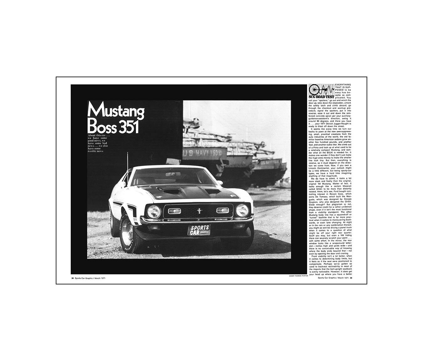1971 Ford Mustang Boss 351 Road Test - Sports Car Graphic Magazine ...