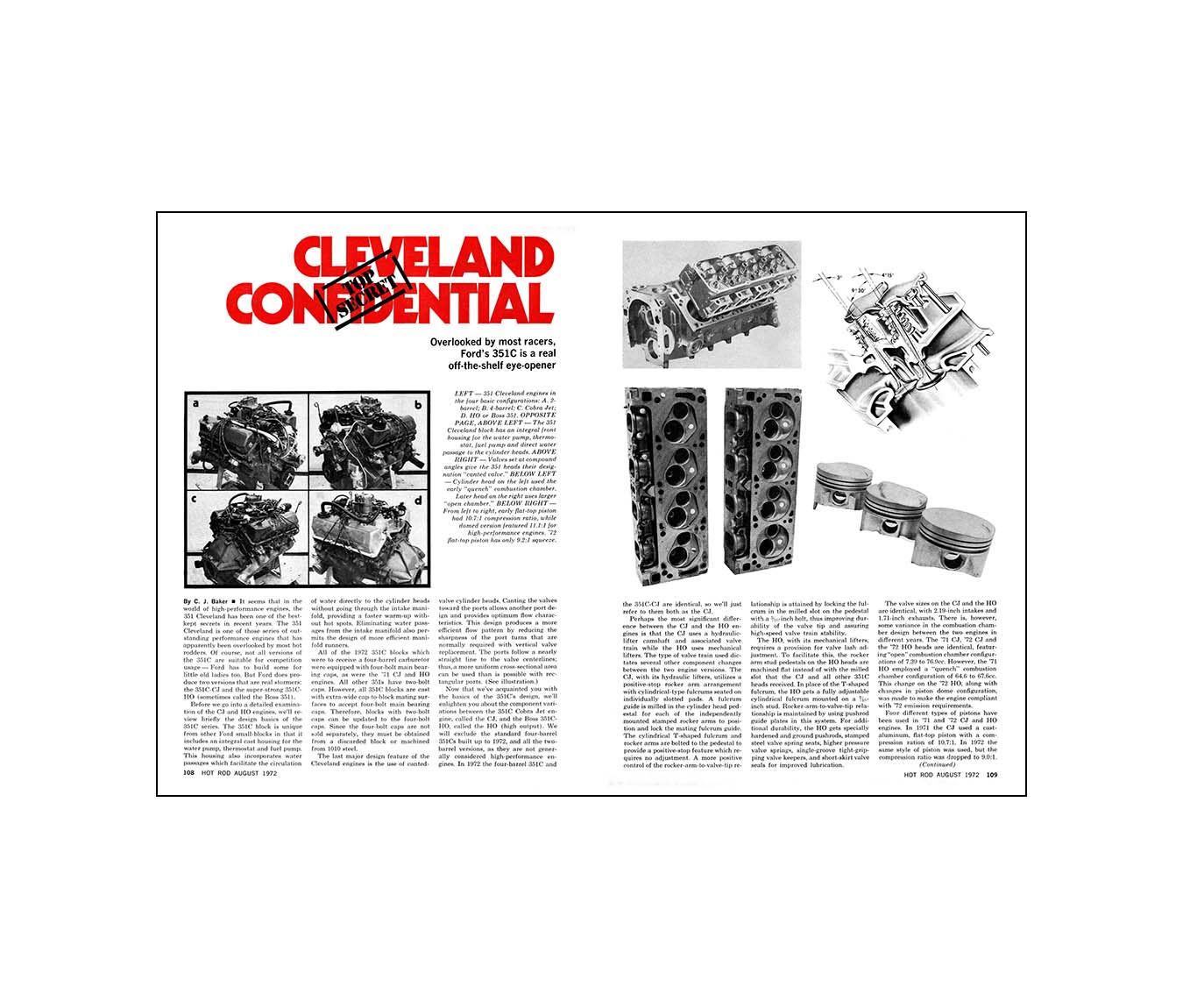 1972 Ford Mustang Cleveland Engines Exposed - Hot Rod Magazine - Over ...