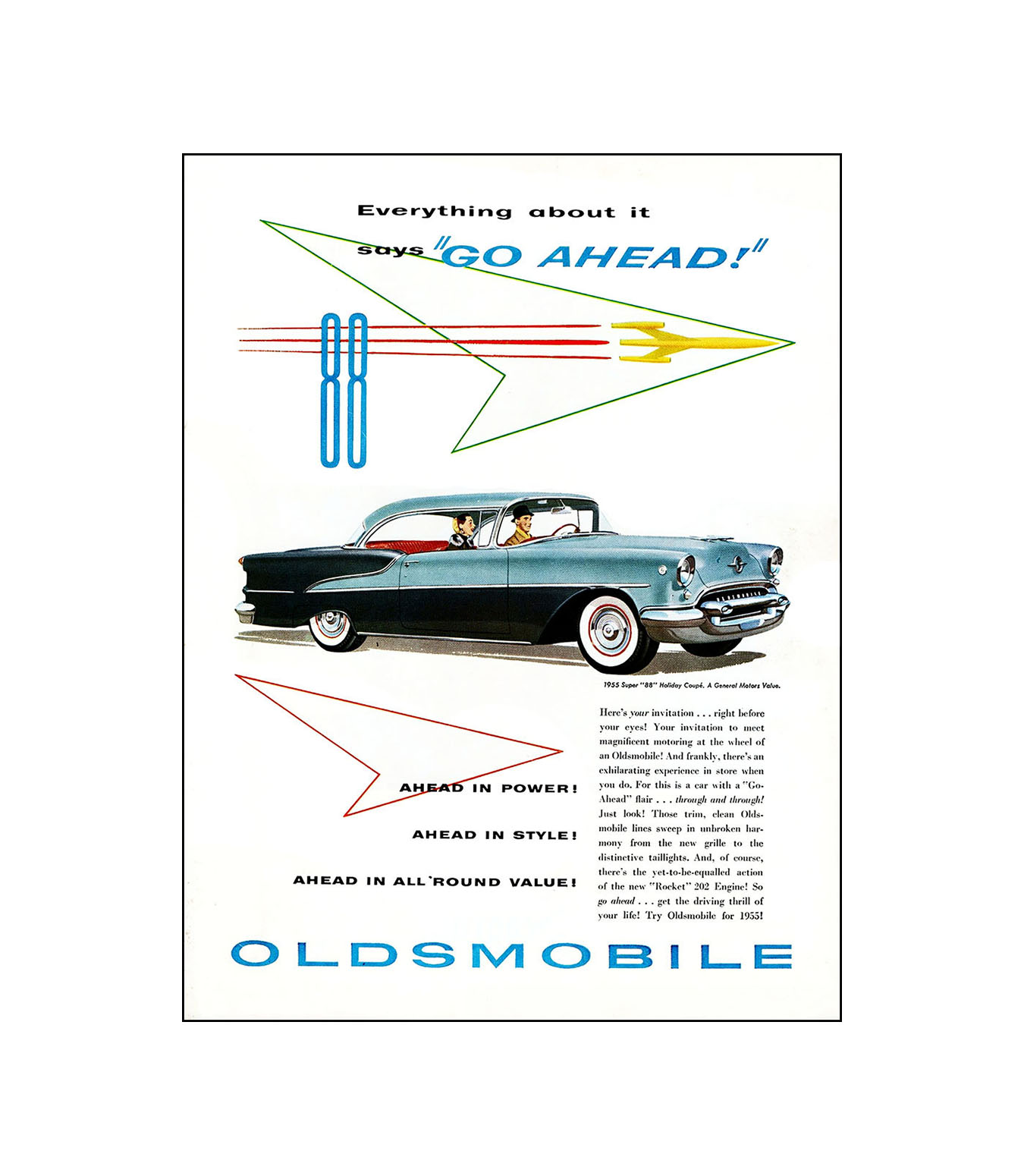 1955 Oldsmobile Print Ads - Over-Drive Magazine