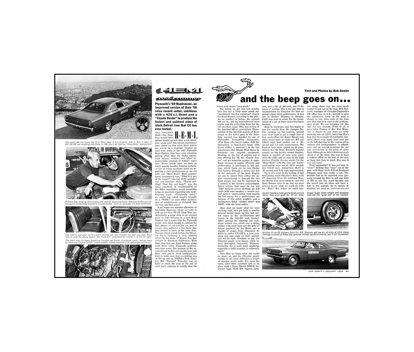 1969 Plymouth Hemi Road Runner Road Test - Car Craft Magazine - Over ...