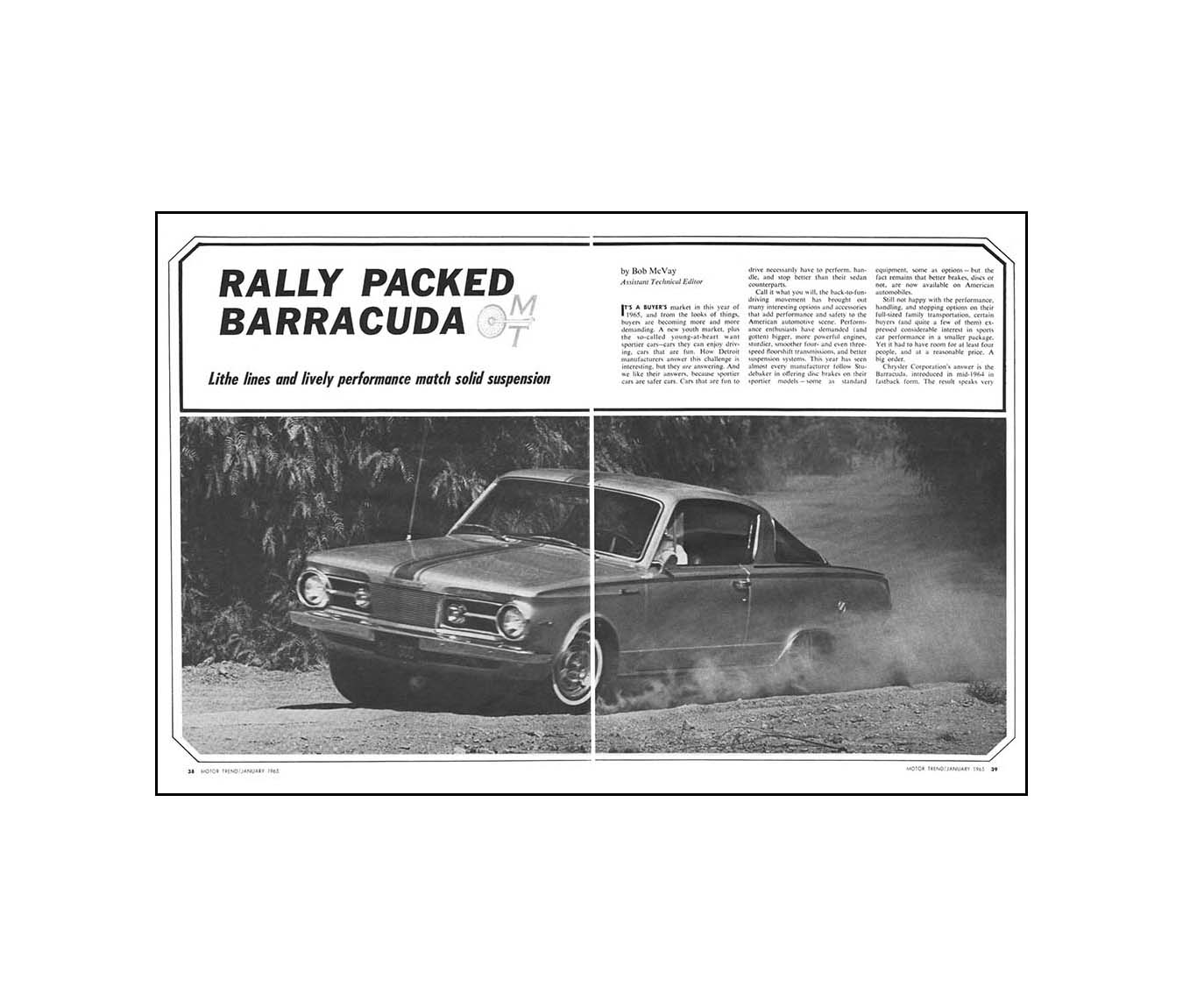 1965 Plymouth Barracuda S Road Test - Motor Trend Magazine - Over-Drive ...