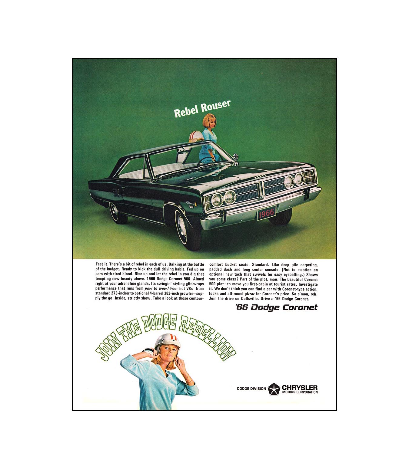 1966 Dodge Coronet Print Ads - Over-Drive Magazine
