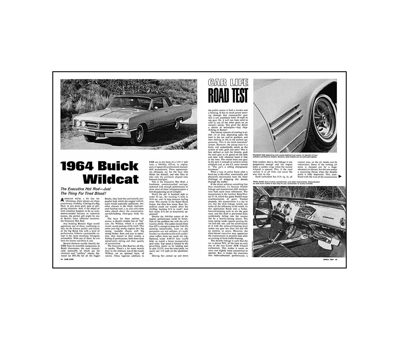 1964 Buick Wildcat 360 HP Road Test - Car Life Magazine - Over-Drive ...