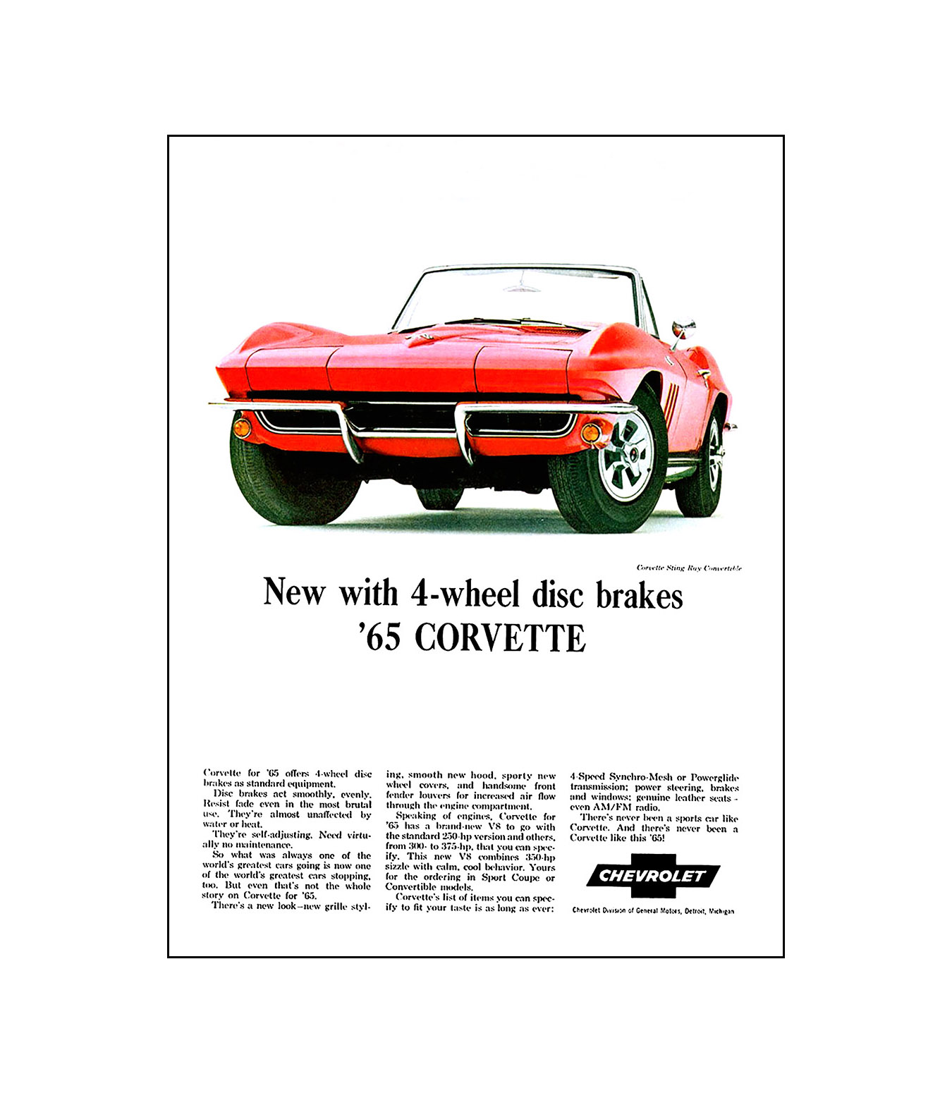 1965 Chevrolet Corvette Print Ads - Over-Drive Magazine