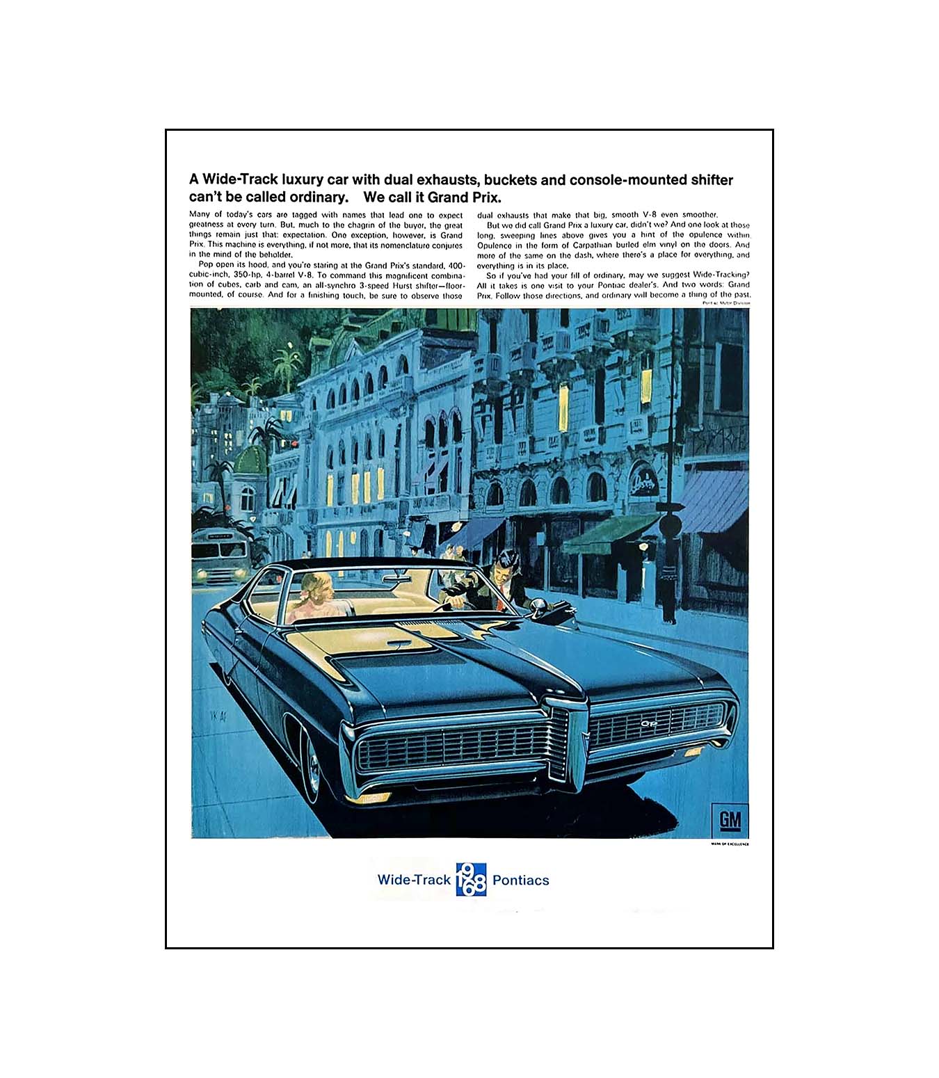 1968 Pontiac Grand Prix Print Ads - Over-Drive Magazine