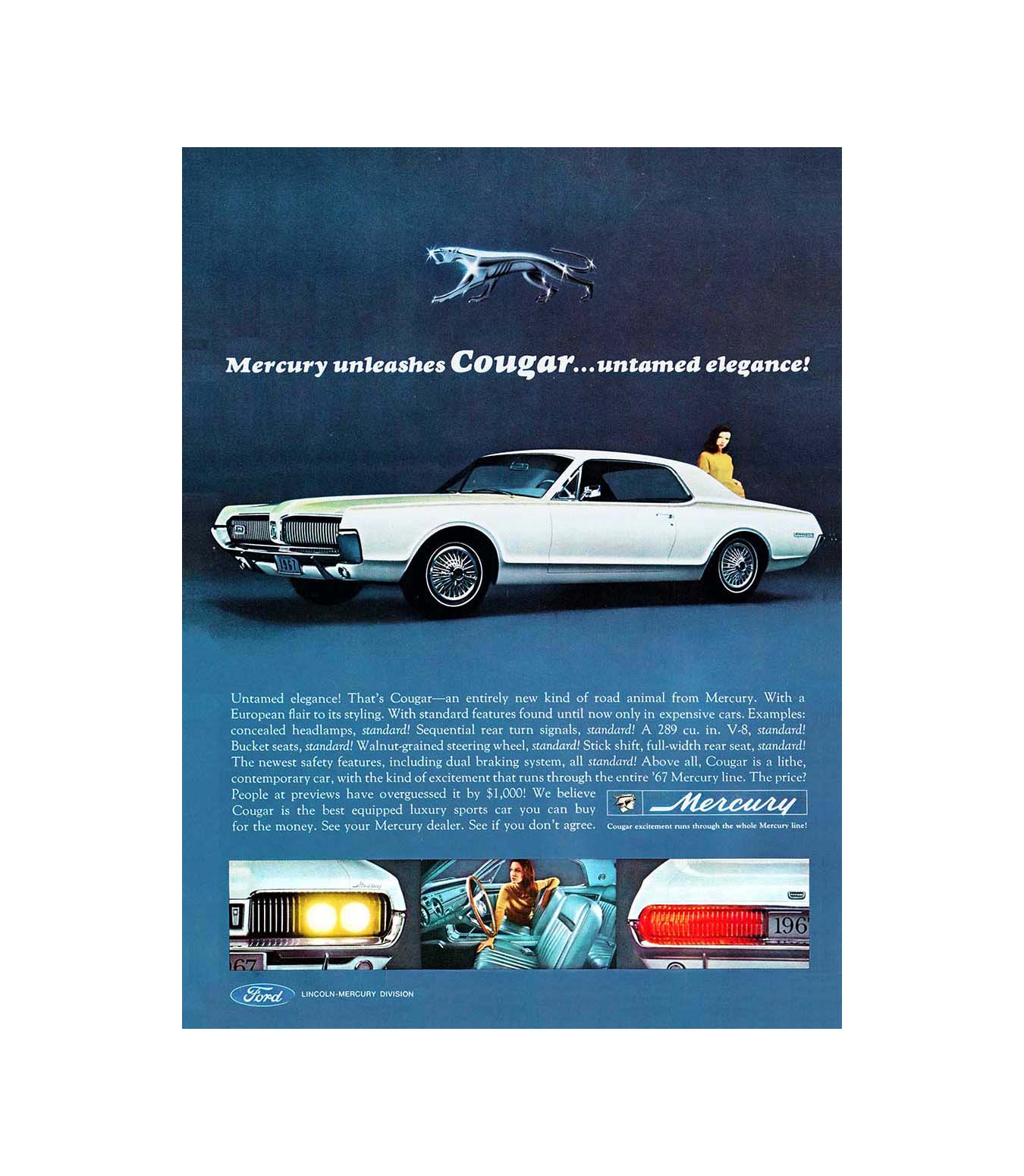 1967 Mercury Cougar Print Ads - Over-Drive Magazine