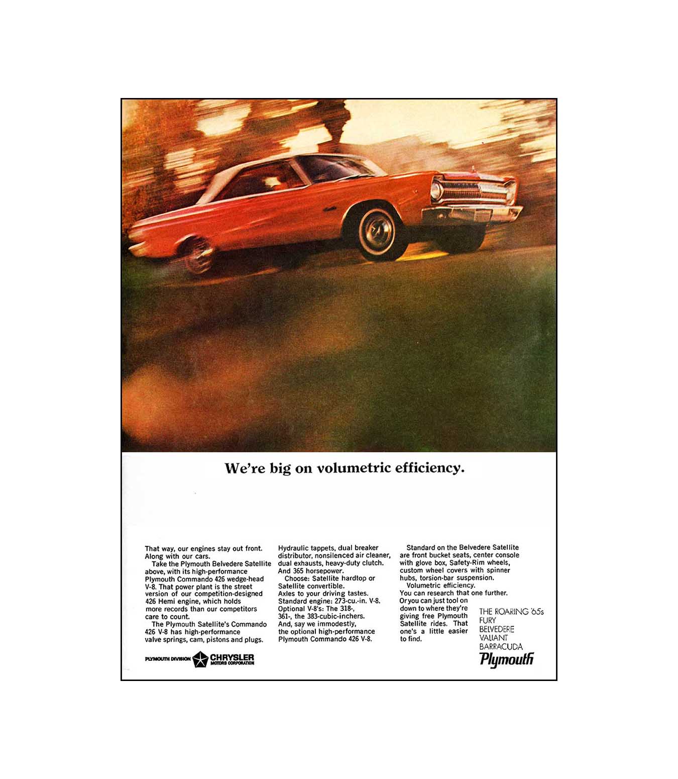 1965 Plymouth Mid-Size Car Print Ads - Over-Drive Magazine