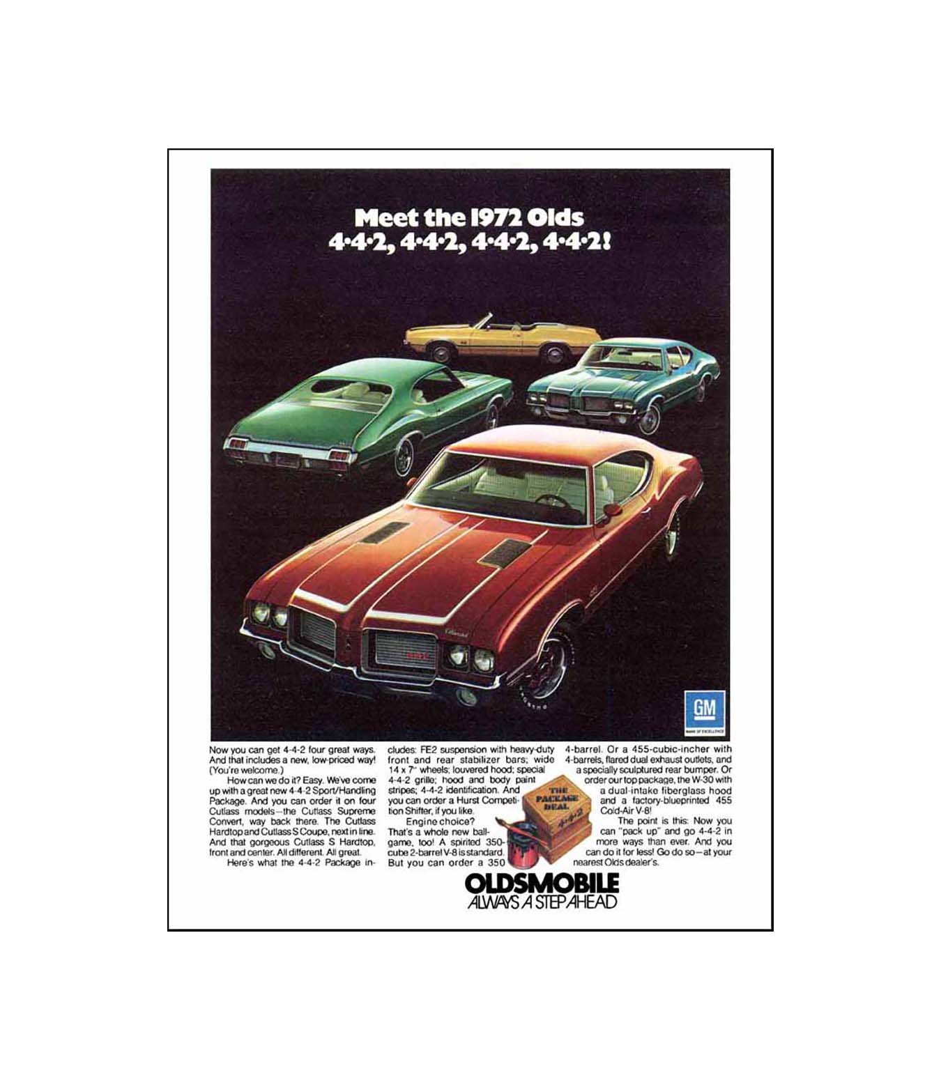 1972 Oldsmobile Mid-Size Car Print Ads - Over-Drive Magazine