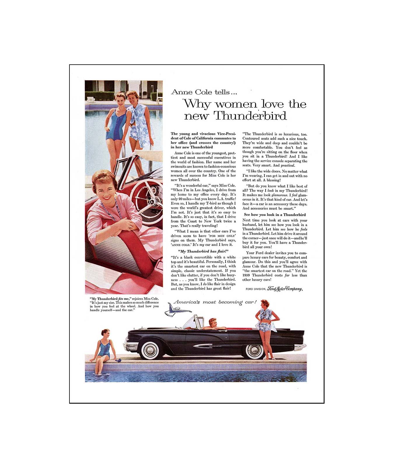 1959 Ford Thunderbird Print Ads - Over-Drive Magazine