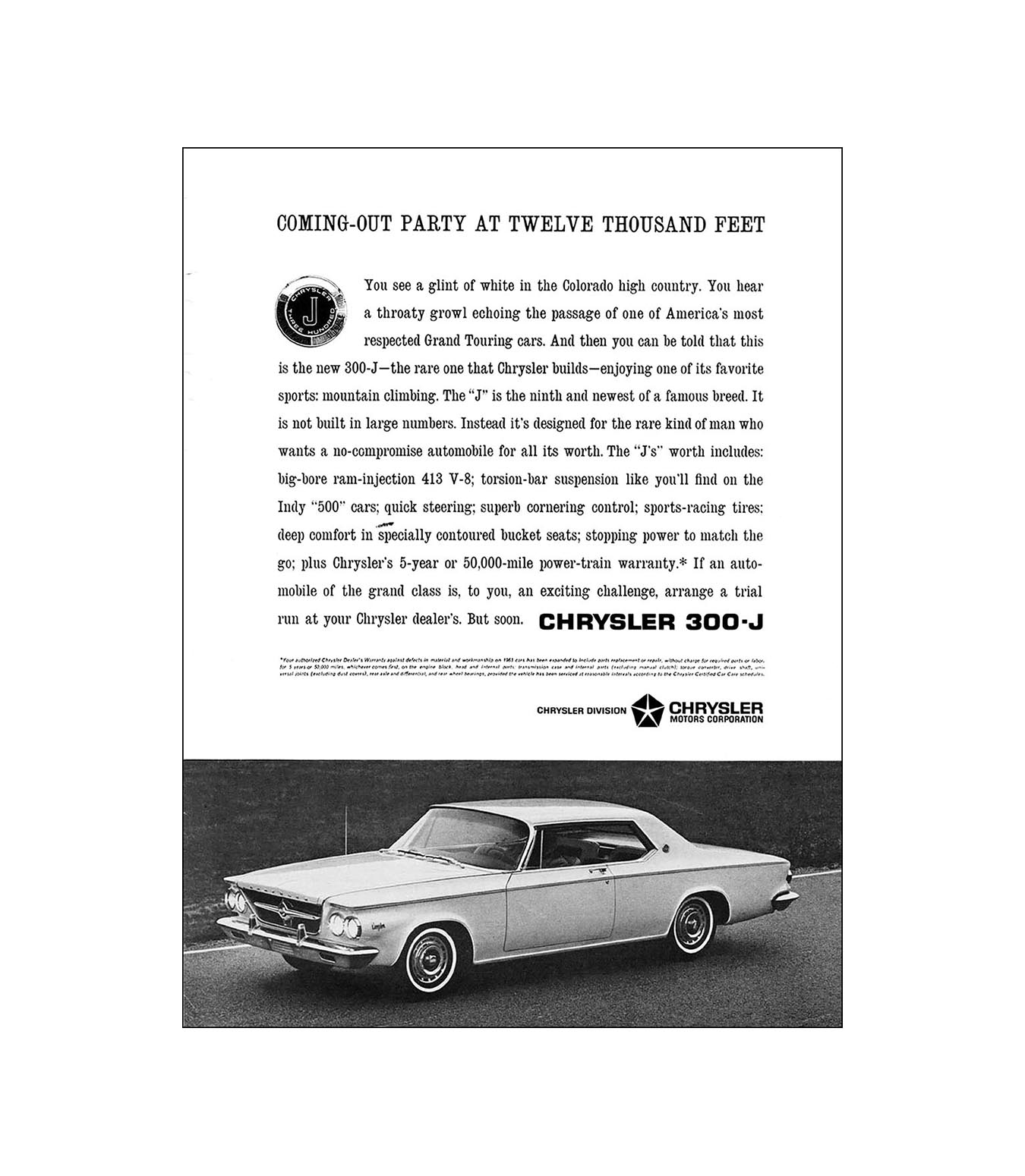 1963 Chrysler 300J Print Ads - Over-Drive Magazine
